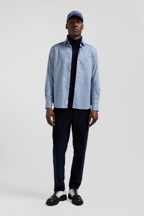 Eden Park Chemise En Coton Ciel Coupe Slim