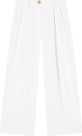 A|X Armani Exchange Femme, Pantalons, Blanc, Taille: 36 FR Pantalon Fluide en Cr&ecirc;pe L&eacute;ger