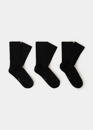 Mango Lot 3 paires de chaussettes coton noir - Homme - 40-42 - MANGO MAN