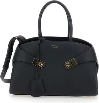 Ferragamo Femme, Sacs, Noir, Taille: ONE Size Sac à main Hug S