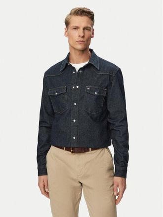 Tommy Jeans Jeanshemd Western DM0DM23022 Dunkelblau Regular Fit