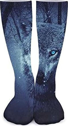 501 Loup Des Neiges Arctique Unisexe Chaussettes DÉquipage Poids Léger Chaussettes De Marche Comfort Chaussettes De Course Pour Extérieur Intérieur Voyage