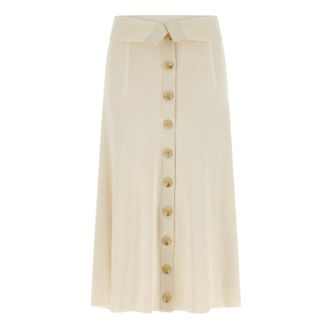 Zimmermann Femme, Jupes, Beige, Taille: 40 FR Rebellion Buttoned Midi Skirt
