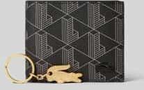 Lacoste Portemonnaie mit Allover-Muster Modell Noir Gris