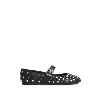Karl Lagerfeld Karo Studded Ballerina - - Shoes - Damen - Schwarzk - 37 EU