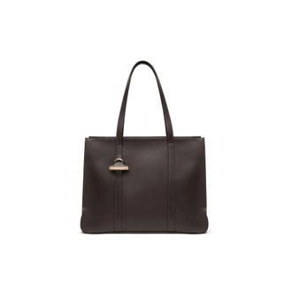 Nero Giardini Femme, Sacs, Brun, Taille: ONE Size Sac fourre-tout en cuir marron avec fermeture &eacute;clair