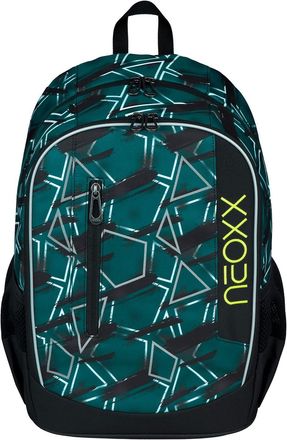 Neoxx Rucksack FLOW Flash yourself - Rucksack f&uuml;r die Schule und Freizeit mit 2 F&auml;chern - Volumen ca. 20 Liter