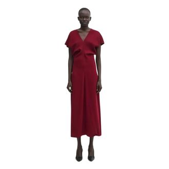 Anine Bing Robe midi - Femme - Robes - Rouge - Taille: 38 FR