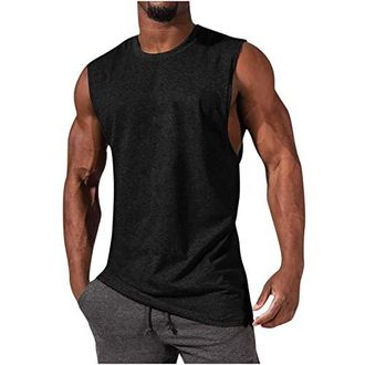 Generic Haut de sport uni sans manches pour homme - Classique - L&eacute;ger - Polyvalent, intelligent, confortable, respirant - Pour entra&icirc;nement musculaire - Pour 