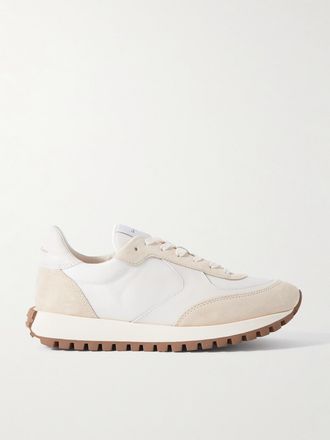 Gianvito Rossi Gravel Sneakers Aus Veloursleder, Leder Und Shell - Wollweiß