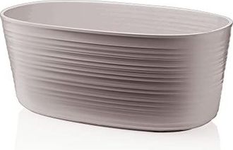 Guzzini Tierra, Pflanzenständer für mehrere Pflanzen klein - Taubengrau, 15,4x29,2xh11,8 cm | 3 lt - 196201158