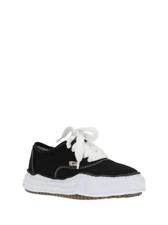Miharayasuhiro Unisex Cotton Sneakers Black Upper: Cotton; Sole: Rubber