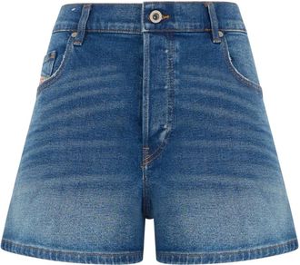 Diesel Femme, Shorts, Bleu, Taille: W27 High Waist Denim Shorts