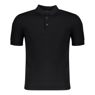 Moorer Polo Manches Courtes en Coton - Homme - Tops - Noir - Taille: XS