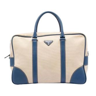 Prada Sacoche Pre-owned en toile - Femme - Pre-owned - Beige - Taille: ONE Size