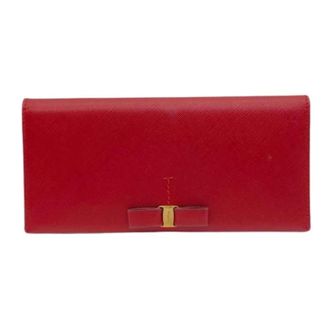 Ferragamo Pre-owned 22-b480 Portefeuille long (bi-fold) - Femme - Pre-owned - Rouge - Taille: ONE Size