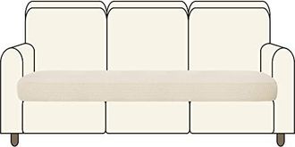 Deconovo 1 Pi&egrave;ce Housse de Canap&eacute; Confortable, Housse de Fauteuil Extensible, Rev&ecirc;tement de Canap&eacute; Extensible Jacquard, Beige, 157x55x20 CM