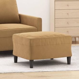 vidaXL Fu&szlig;hocker Braun 60x50x41 cm Samt Vidaxl