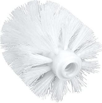 WENKO Ersatzbürste für WC-Garnituren, Bürstenkopf aus Kunststoff mit Ø 8,5 cm Ersatz-Toilettenbürste, zum Auswechseln, Weiß