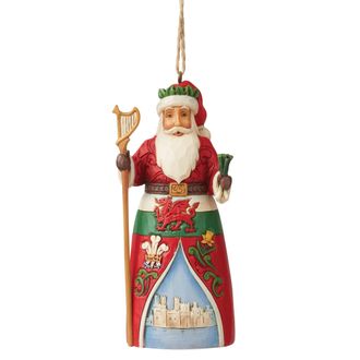 Enesco Jim Shore Heartwood Creek Weihnachtsmann zum Aufhängen, walisischer Weihnachtsmann, 11,4 cm, Mehrfarbig