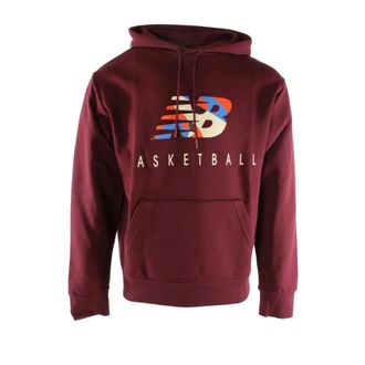 New Balance Roter Baumwoll-Polyester Pullover - - Sweatshirts & Hoodies - Herren - Rot - S