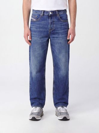 Diesel Jean 2001 D-Macro large en denim de coton &agrave; taille basse