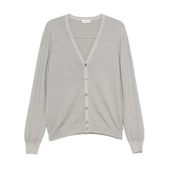Gran Sasso V-Ausschnitt Cardigan mit Knopfleiste - - Knitwear - Herren - Grau - 2XL