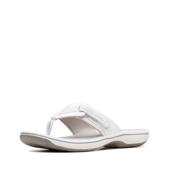 Clarks Damen Flip Flop Brinkley Jazz, Weiá (Weißes Synthetikmaterial), 38 EU