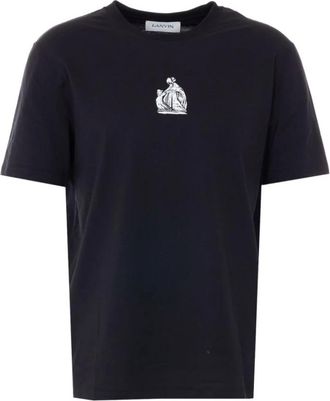 Lanvin Homme, Tops, Noir, Taille: XL T-shirt M&egrave;re et Fille