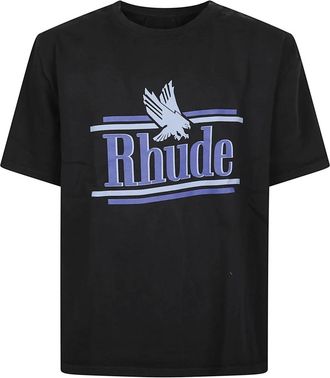 Rhude Homme, Tops, Noir, Taille: L Rossa T-Shirt