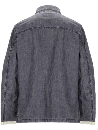 Fay Linen Hook Closure Jacket - Blue