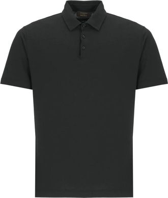 Zanone Homme, Tops, Noir, Taille: 2XL Polo &agrave; Manches Courtes
