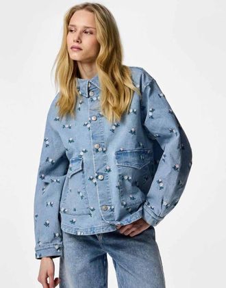 Pieces Chemise en jean - Bleu clair