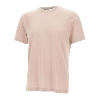 Eleventy Homme, Tops, Rose, Taille: S T-shirt &agrave; bordure contrast&eacute;e