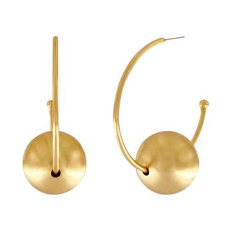 Dansk Copenhagen Tabitha Mega Ball Hoop - - Accessories - Damen - Gelb - ONE SIZE