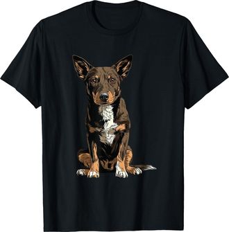 Whyitsme Design Australischer Kelpie-Hund Illustration T-Shirt