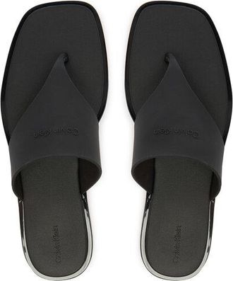 Calvin Klein Zehentrenner Jelly Sandal Thong Mat Tran Tpu HW0HW02964 Schwarz