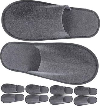 Minkissy 10paires Pantoufles Jetables Pliables Antidérapantes Pour Hôtel Et Voyage Légères Et Confortables Pour Femmes Et Hommes Semelle Épaisse Usage Intérieu