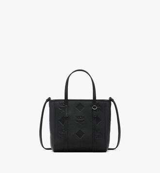 MCM Toni Shopper mit Reissverschluss oben aus Leder mit Maxi-Monogramm