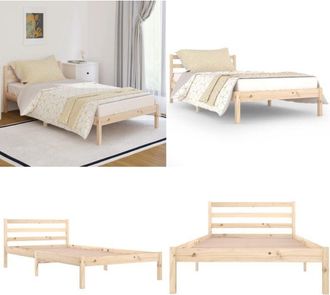 vidaXL Vidaxl - Cadre de lit sans matelas bois massif de pin 100x200 cm - Cadre De Lit - Lit En Bois - Lit Double - Meuble Chambre - Design Moderne - Home &