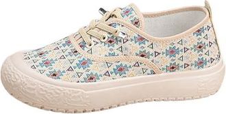 Generic Chaussures de course pour femme - Semelle plate - Chaussures basses &agrave; lacets - Chaussures de trekking - Respirantes - D&eacute;contract&eacute;es - Antid&eacute;rapantes -