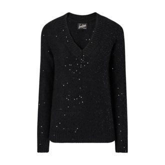 MC2 Saint Barth Schwarze Pullover f&uuml;r M&auml;nner - - Knitwear - Damen - Schwarzk - M