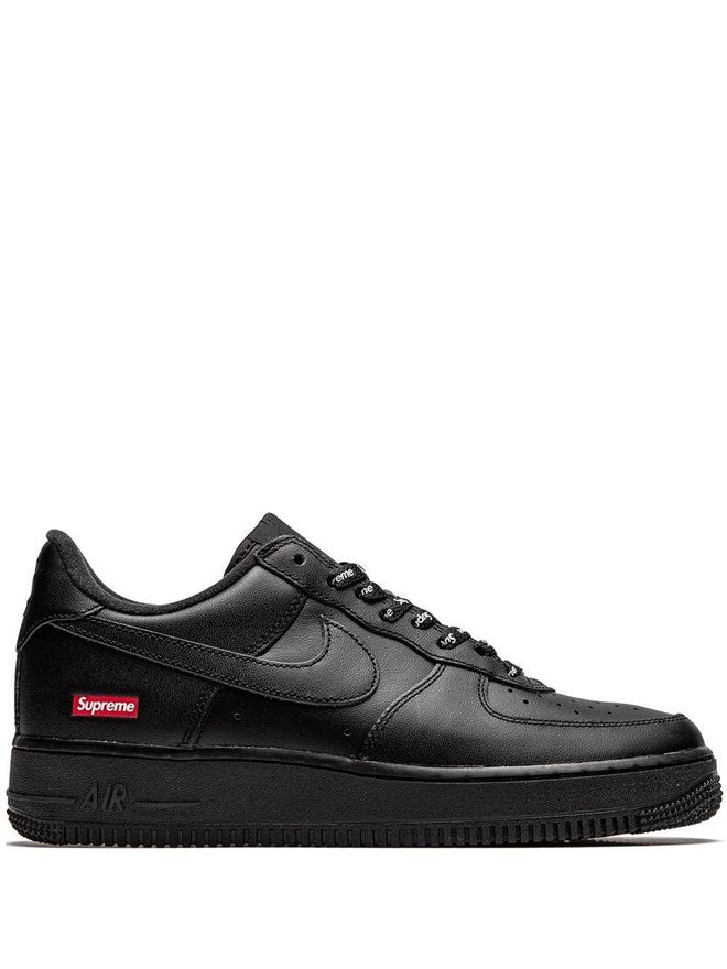 x Supreme Air Force 1 Low Mini Box Logo Black Sneakers - Schwarz