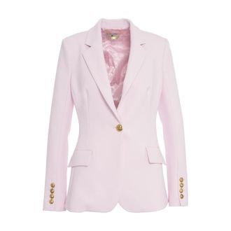 Elisabetta Franchi Rosa Blazer mit Metallischen Details - - Jackets - Damen - Rosa - XL