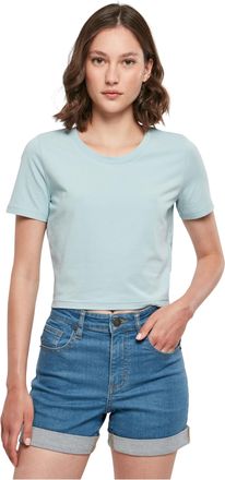 Build Your Brand Damen T-Shirt Ladies Cropped Tee Oceanblue 3XL