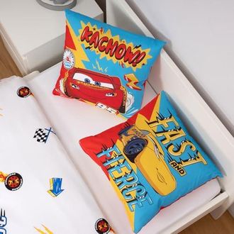 Disney Home Cars - Dekokissen mit Füllung und Reißverschluss - 40x40 cm - Wurfkissen mit Füllung, tolles Deko-Kissen für Sofa, Couch, Wohnzimmer und Schlafzi