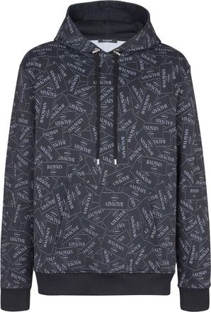 Balmain hoodie Couture Label - Noir
