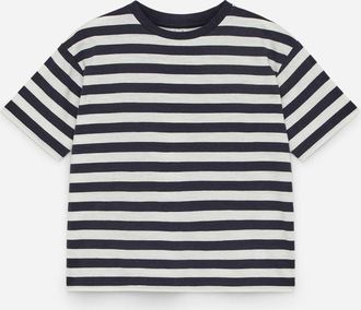 Arket T-Shirt Aus Flammengarn -Blau