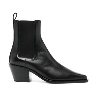 P.A.R.O.S.H. P.a.r.o.s.h., Femme, Chaussures, Noir, Taille: 37 EU Bottines Cowboy en Cuir Noir