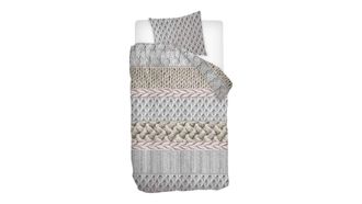 Snoozing Cardiff - Flanell - Bettw&auml;sche - 140x200/220 cm + 1 Kissenbezug 60x70 cm - Soft Pink